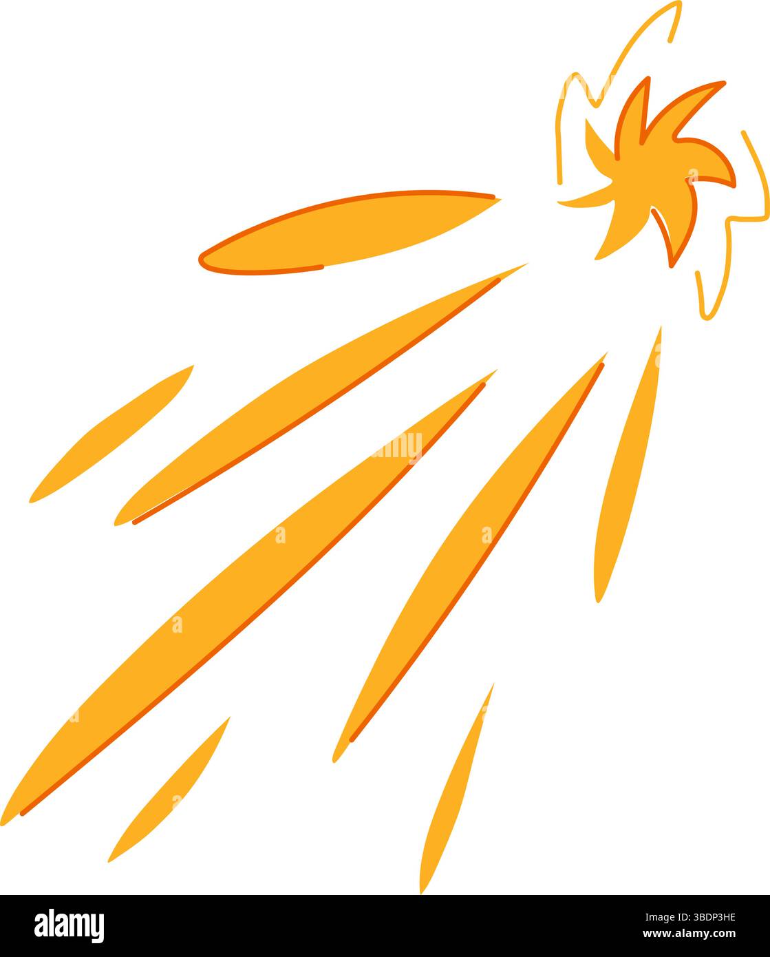 astronomy shooting star space cartoon vector illustration Stock Vector ...