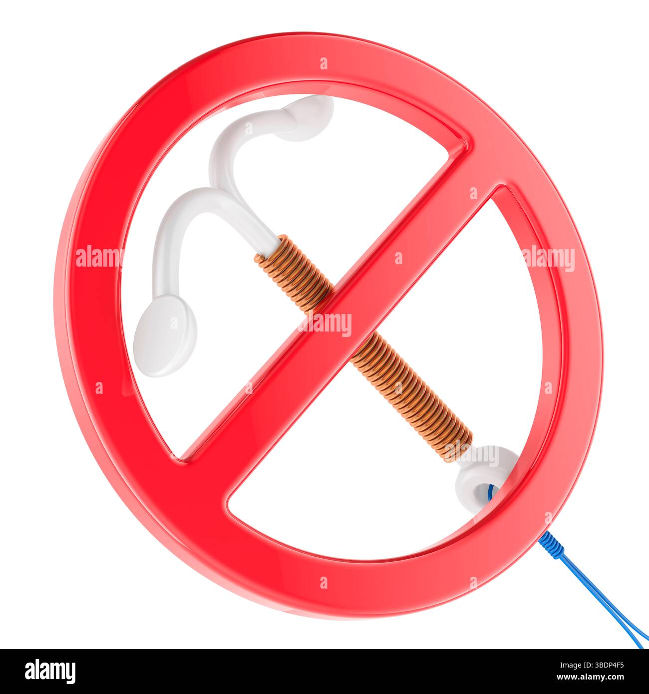 Prohibition Sign with intrauterine device IUD. Contraception Forbidden ...