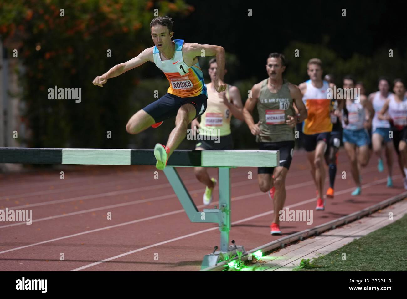 Kenneth Rooks (USA) wins the USATF steeplechase in 8:14.25 during Sound ...