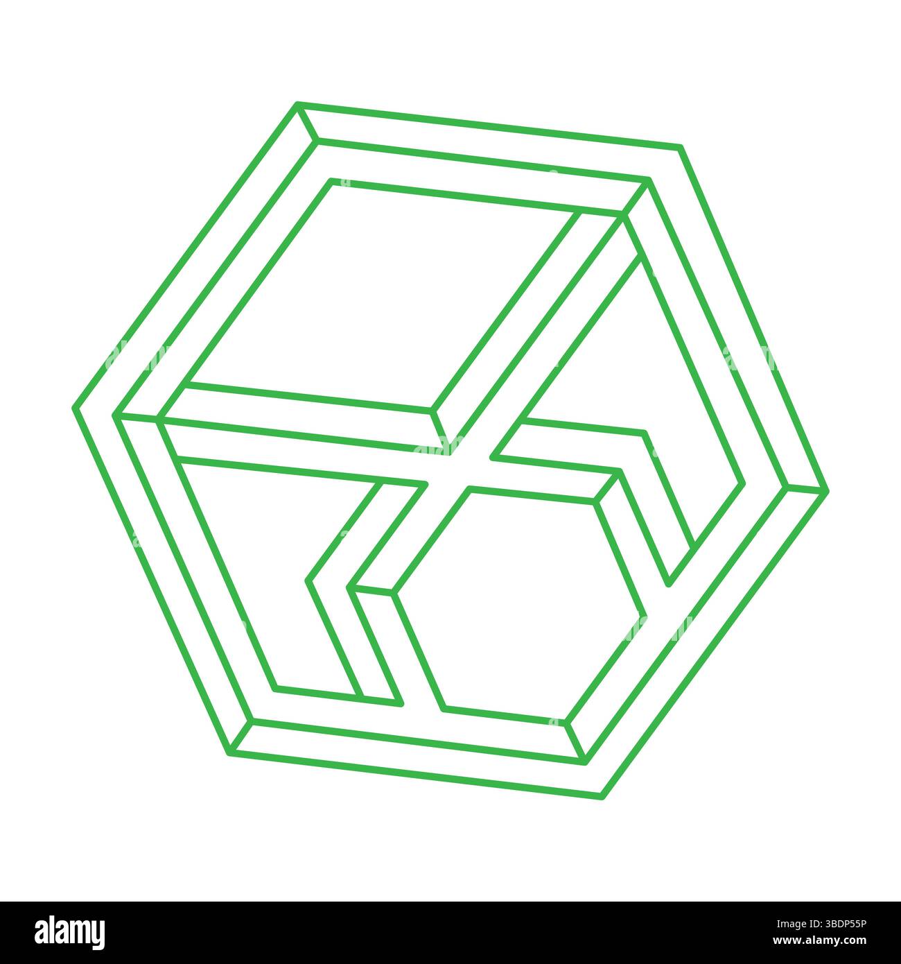 Optical illusion. Impossible shapes vector. Logo. Optical art objects. Geometric figures. Escher ...