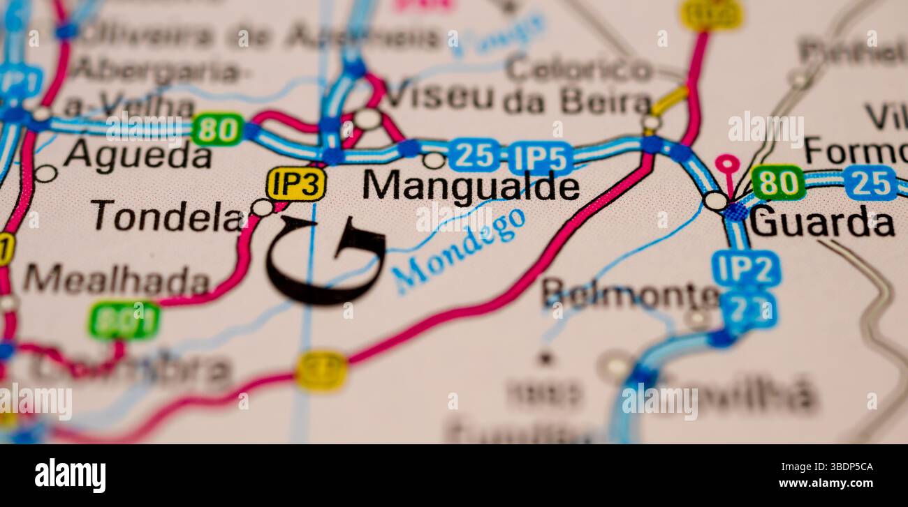 Map of mangualde portugal hi-res stock photography and images - Alamy