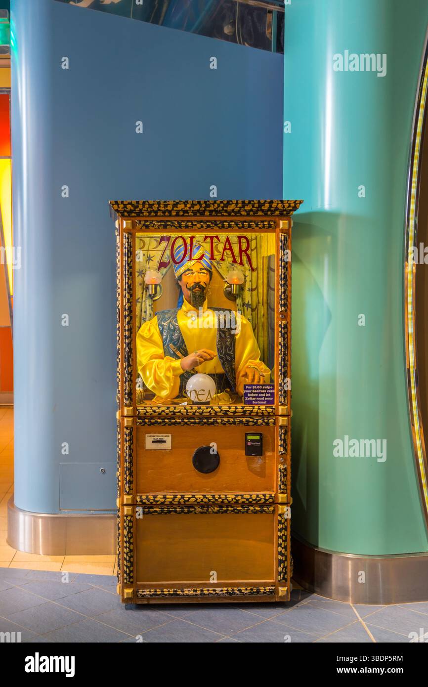 Zoltar fortune telling arcade machine on the Royal Caribbean Allure of ...