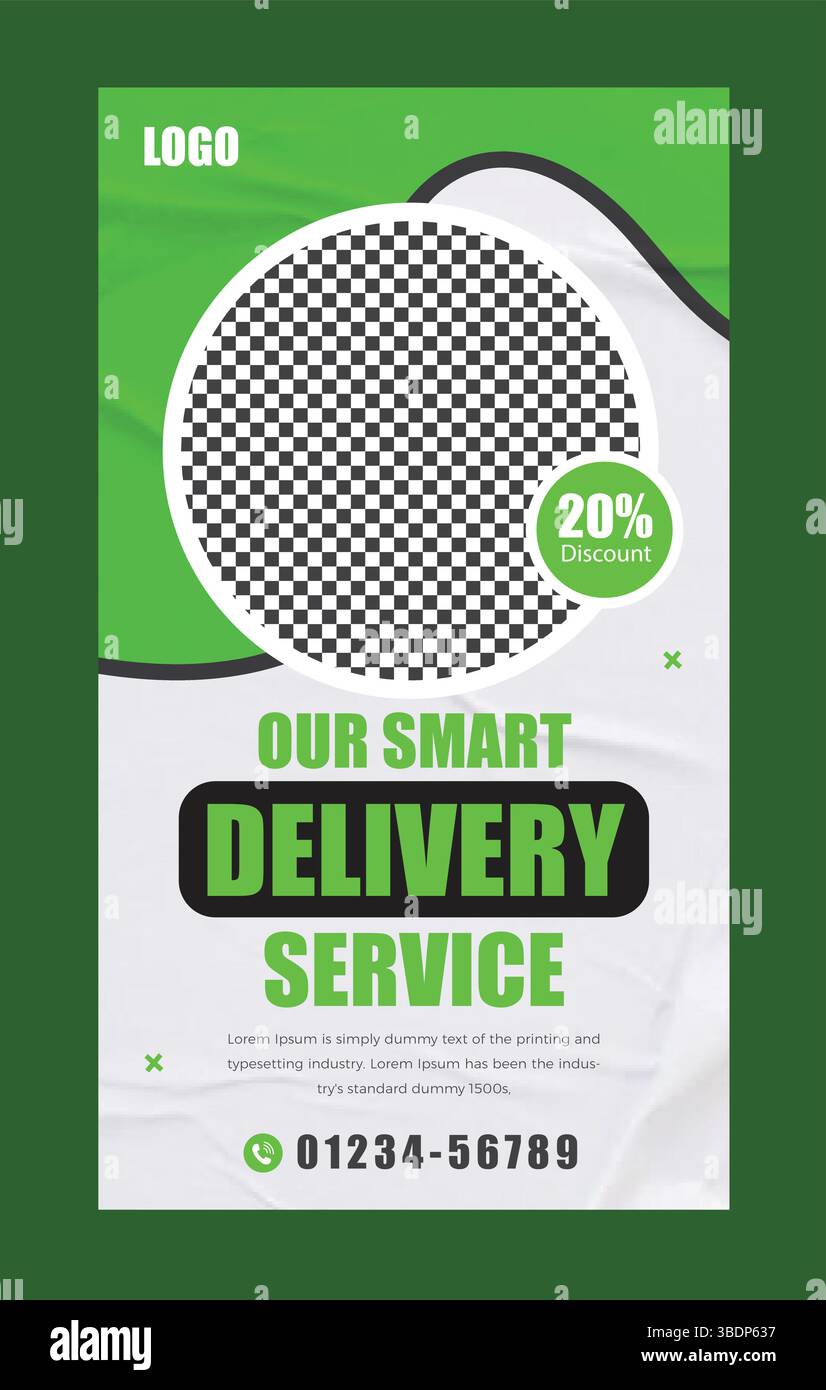 Fast Home Delivery Burger Social Media Instagram Story Stock Vector ...