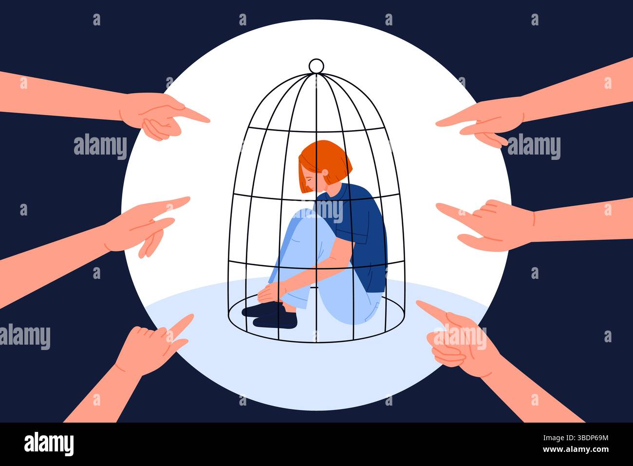 Woman trap fingers hi-res stock photography and images - Alamy