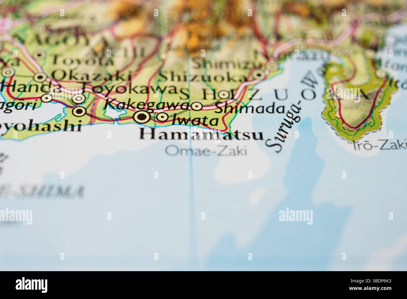 Regional map showing Hamamatsu and surrounding areas Stock Photo - Alamy
