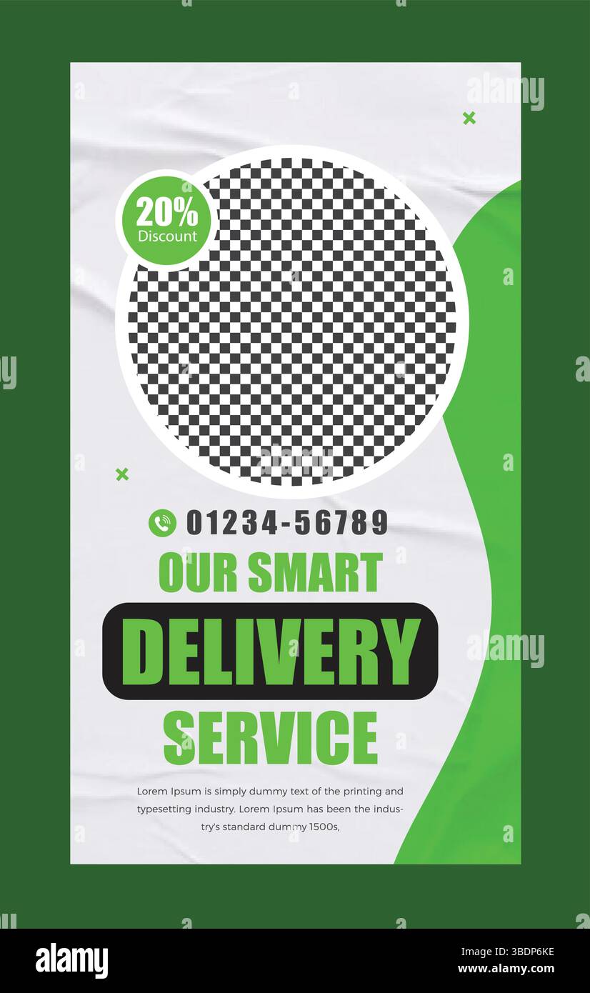 Fast Home Delivery Burger Social Media Instagram Story Stock Vector ...