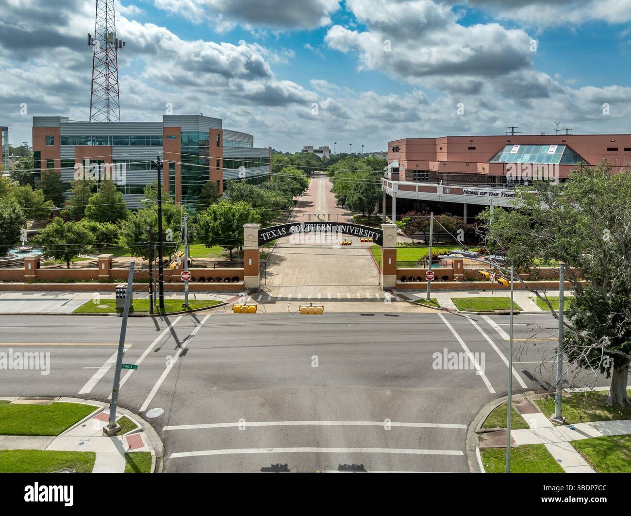 Aerial view of Texas Southern University historic black higher ...
