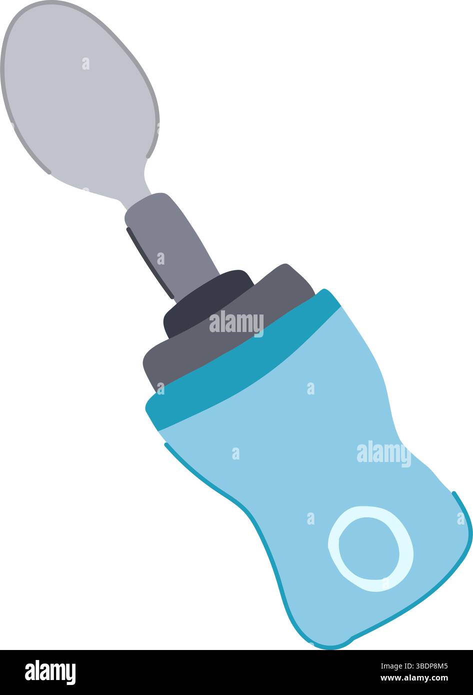 technology smart spoon cartoon vector illustration Stock Vector Image ...