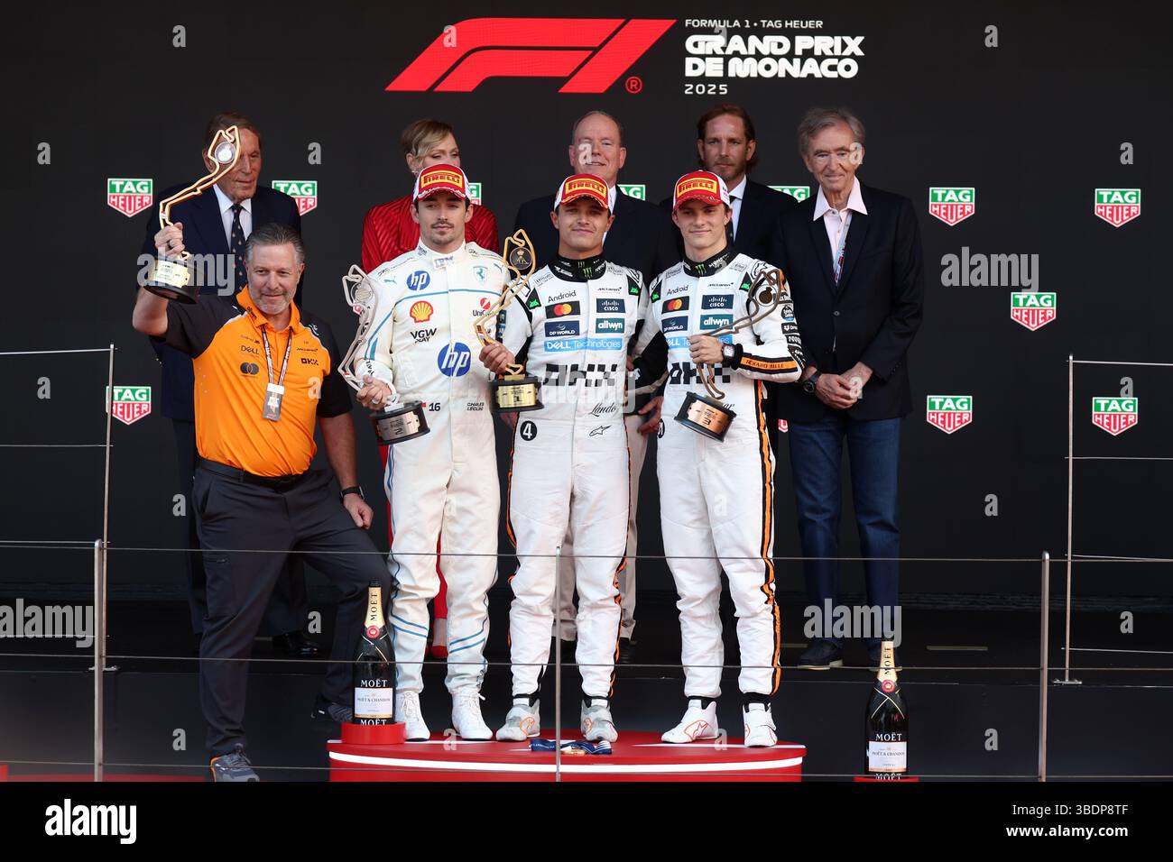 Monaco, Monaco. 25th May, 2025. Lando Norris, Oscar Piastri and Zak ...