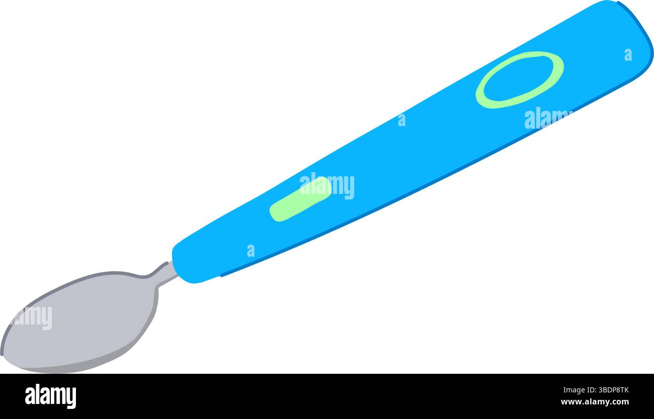 assistive smart spoon cartoon vector illustration Stock Vector Image ...