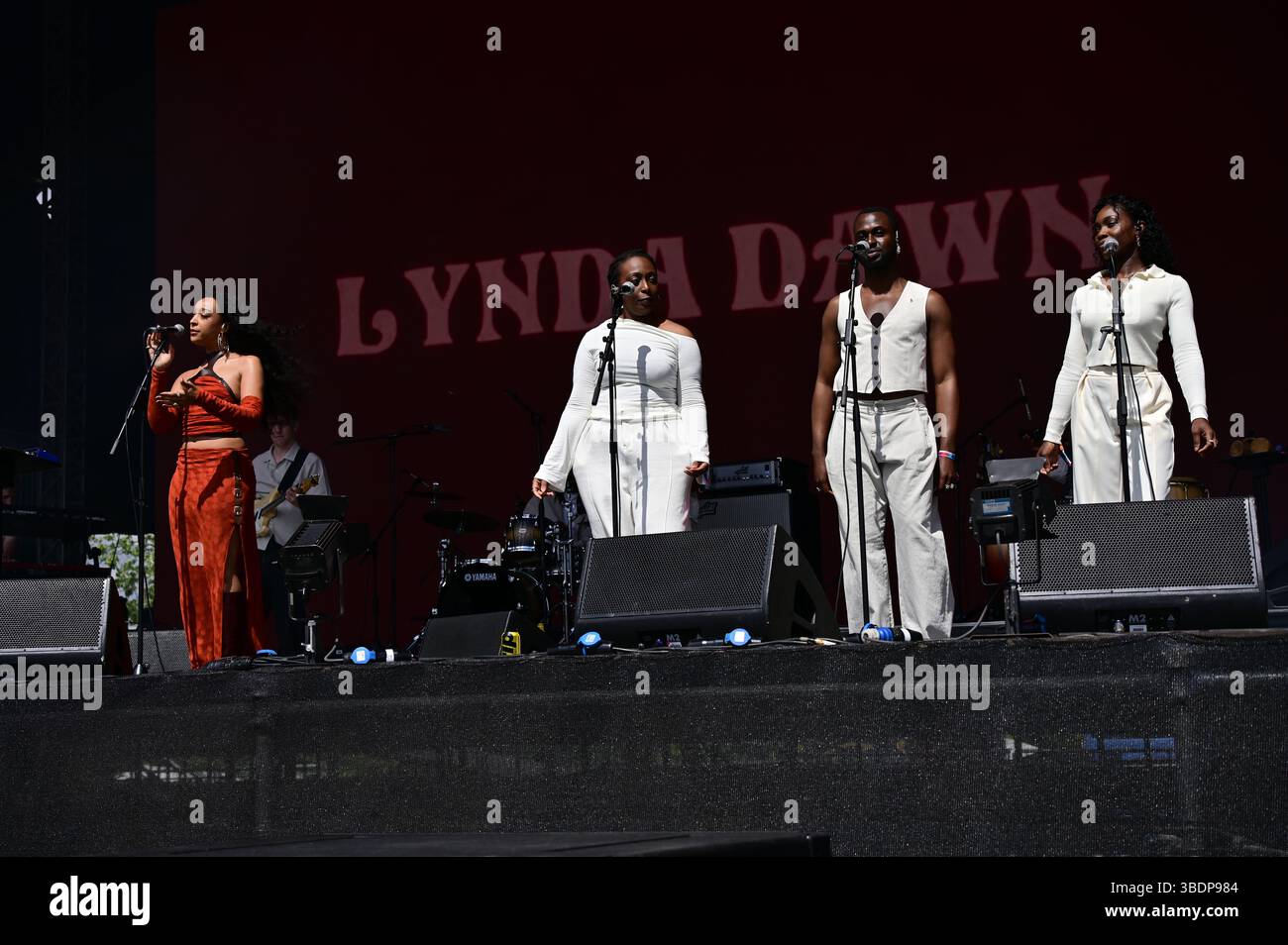 LONDON, UK. 25th May, 2025. Lynda Dawn performs at Cross The Tracks 2025 at Brockwell Park ...