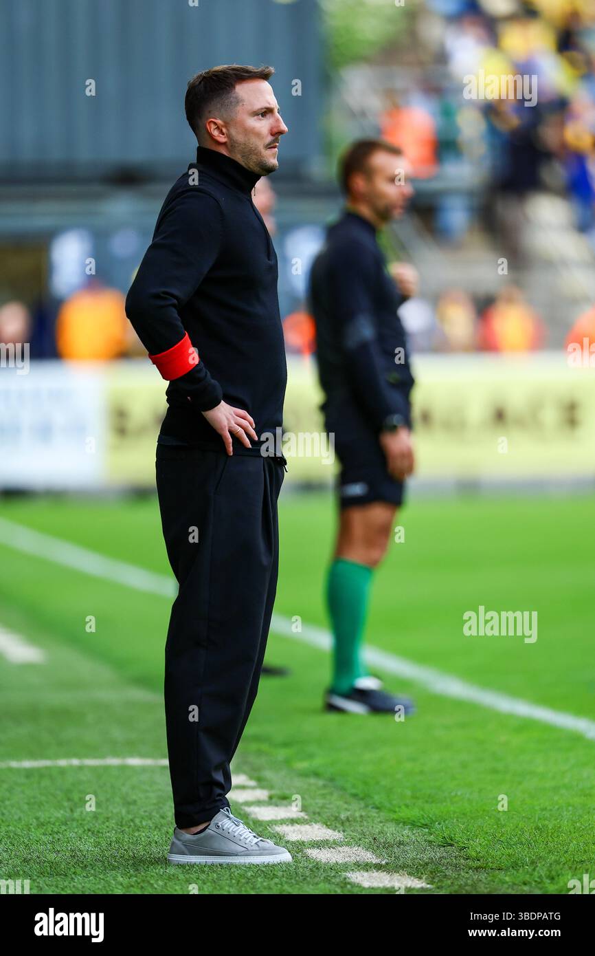 Brussels, Belgium. 25th May, 2025. Gent's interim head coach Danijel ...