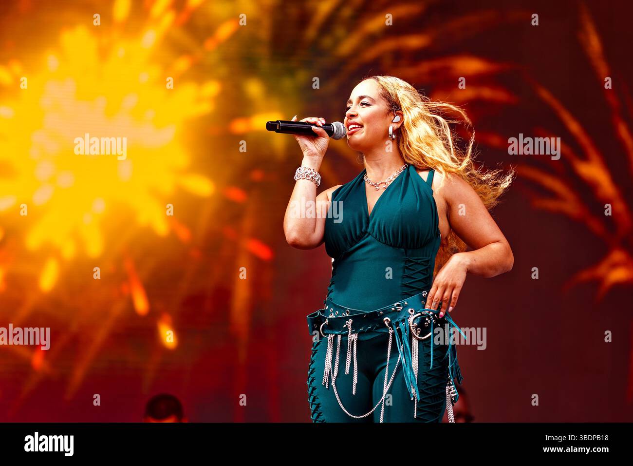 May 25, 2025, Liverpool, United kingdom: JORJA SMITH performing live on ...