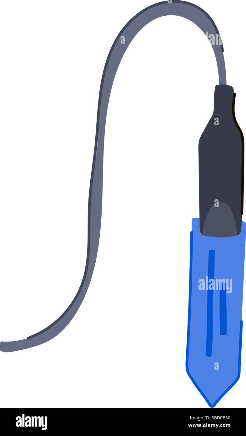 stemless soil moisture sensor cartoon vector illustration Stock Vector ...