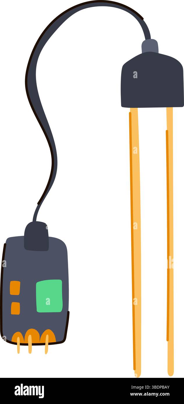 champagne soil moisture sensor cartoon vector illustration Stock Vector ...