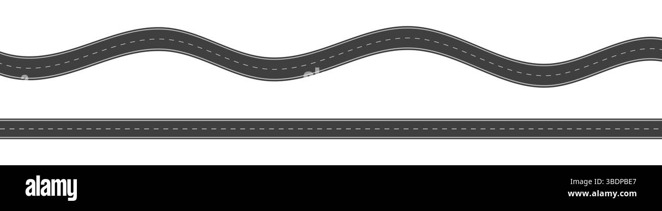 Winding Road Vector Illustration winding road from top view. vector ...