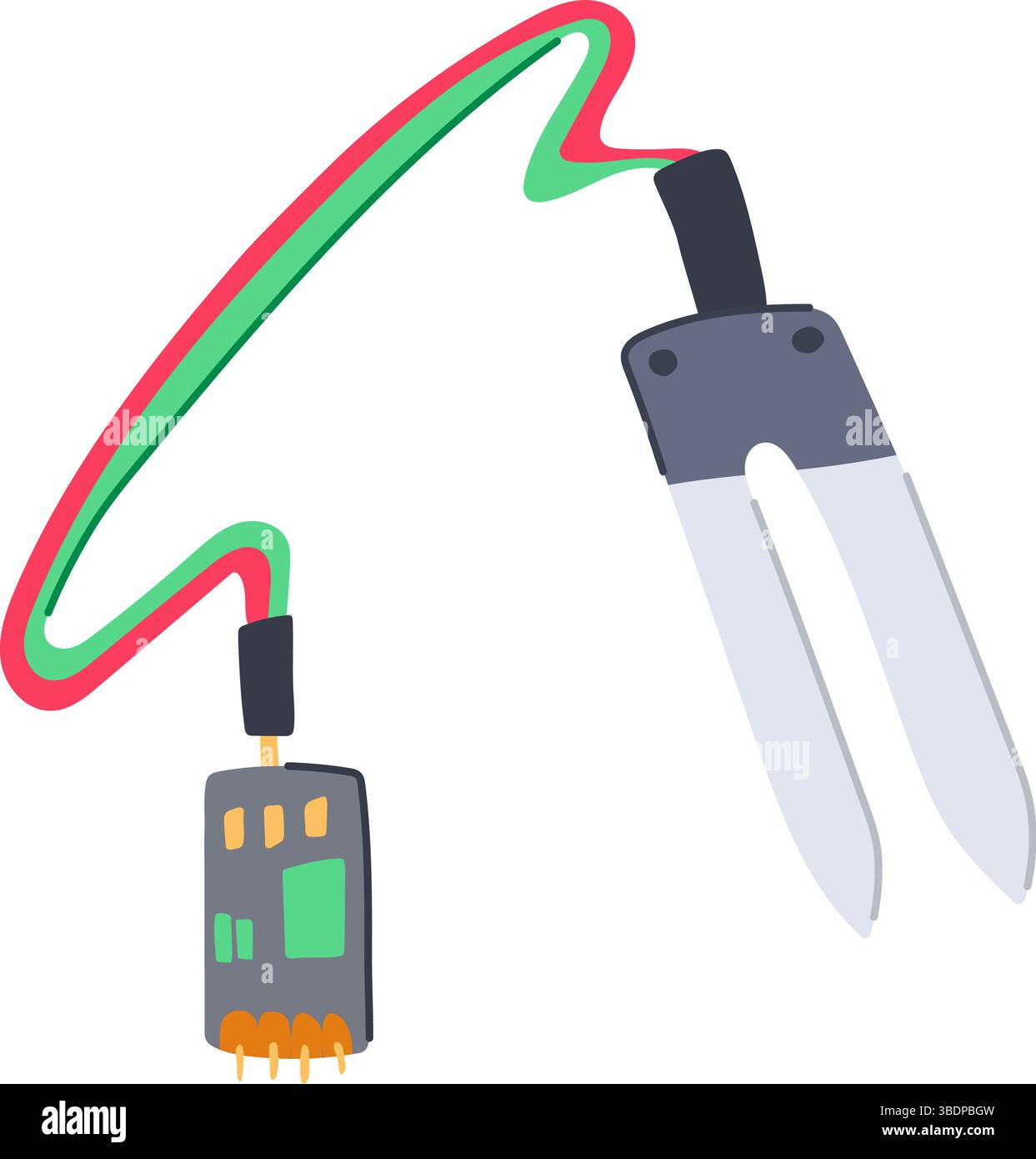 bordeaux soil moisture sensor cartoon vector illustration Stock Vector ...