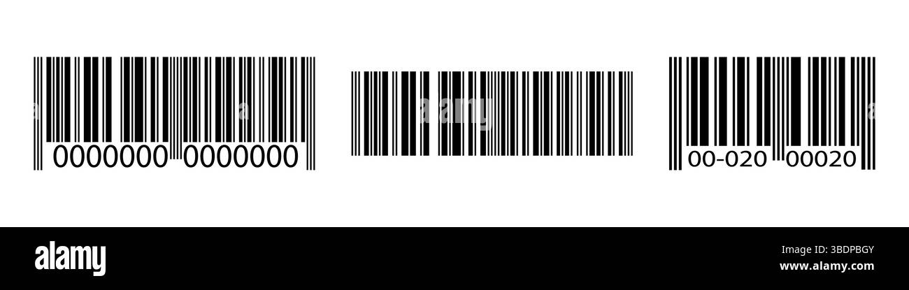 Set of barcode label templates isolated on white background. Collection ...