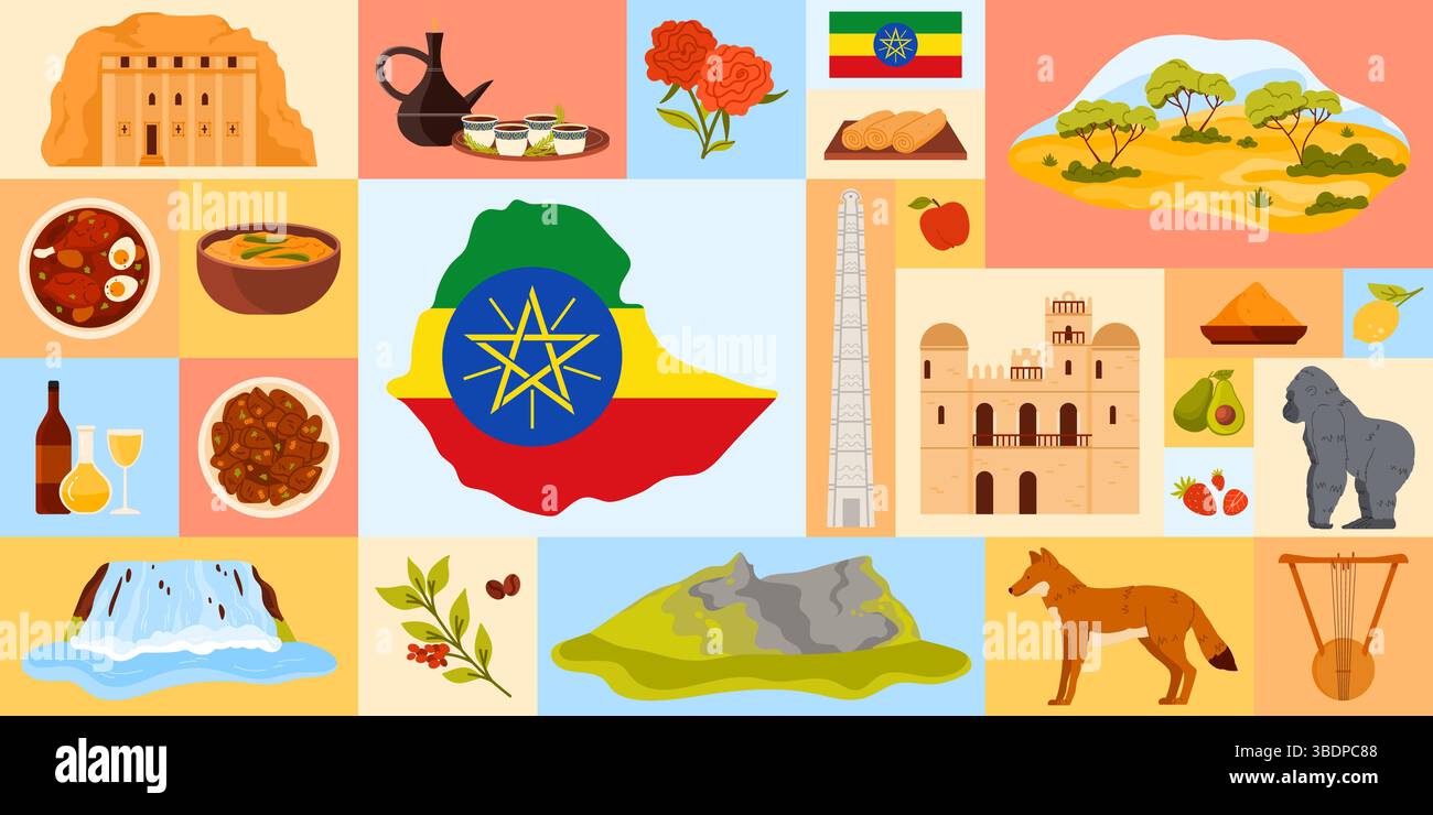 Scenery of ethiopia Stock Vector Images - Alamy
