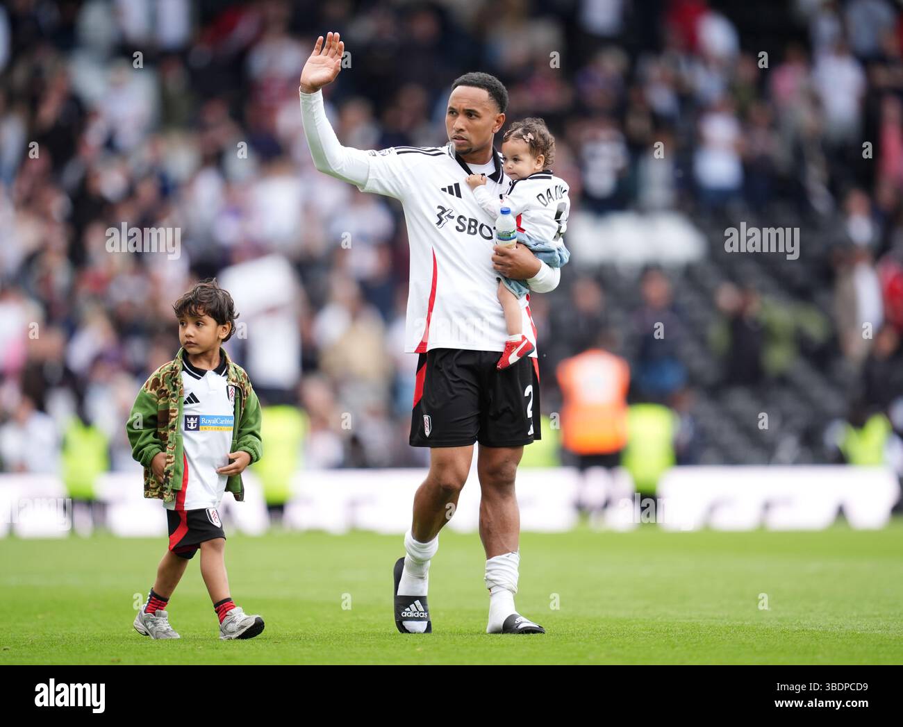 Fulham's Kenny Tete during a lap of appreciation after the Premier ...