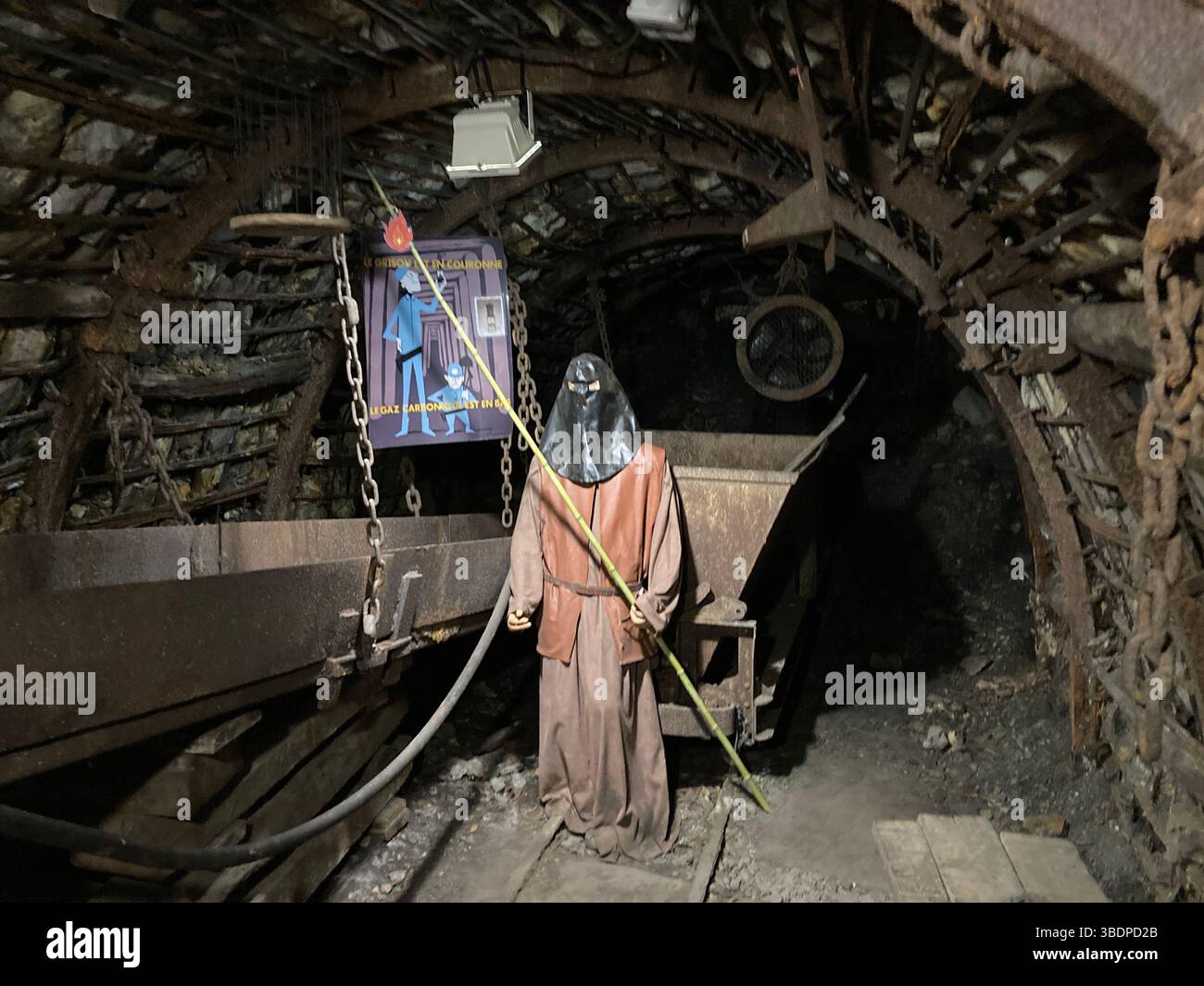 Underground scenes and equipment from a tourist visit to a historic ...