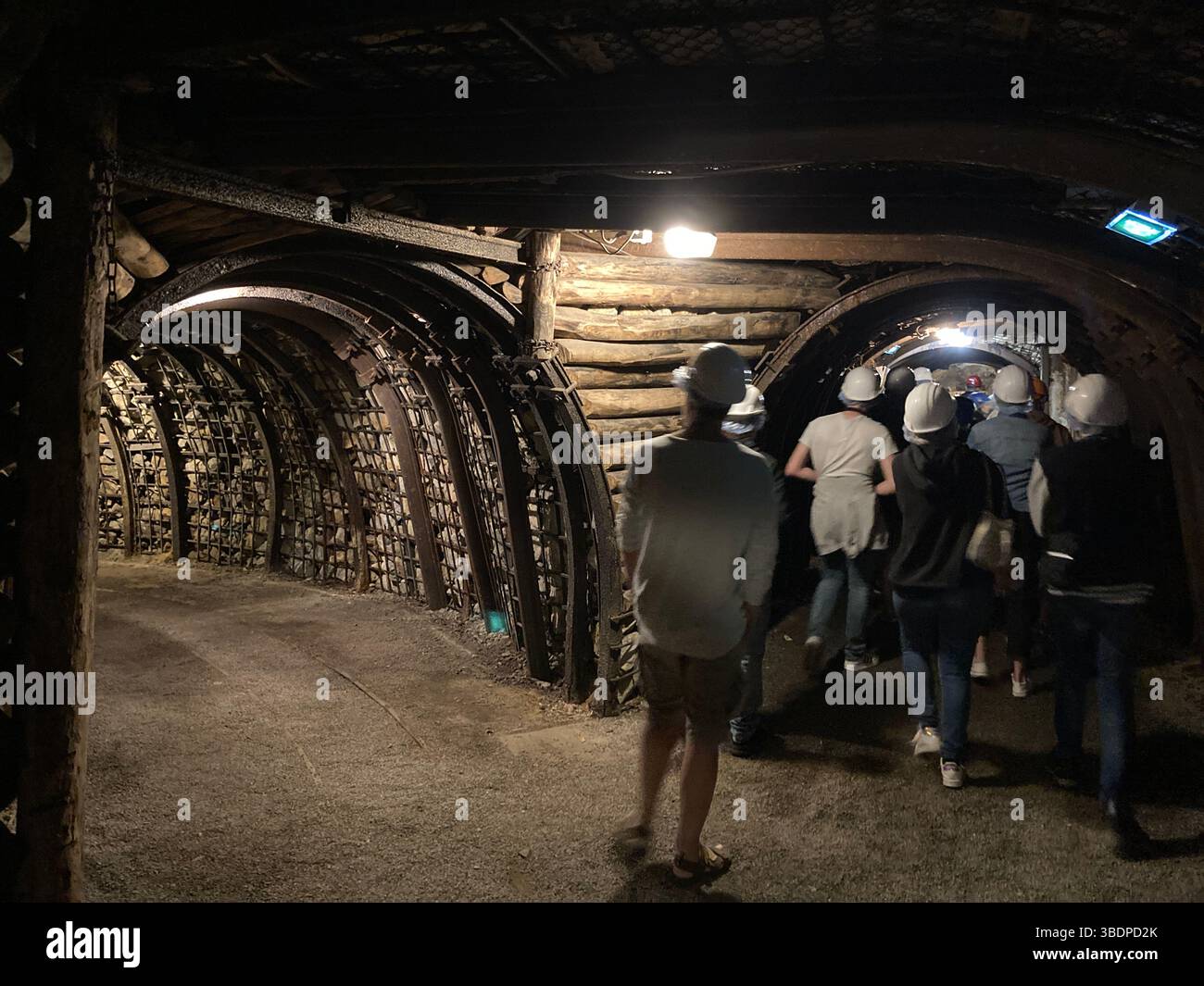 Underground scenes and equipment from a tourist visit to a historic ...