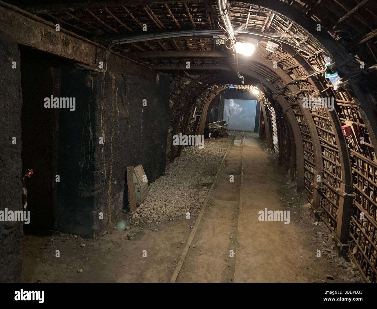 Underground scenes and equipment from a tourist visit to a historic ...