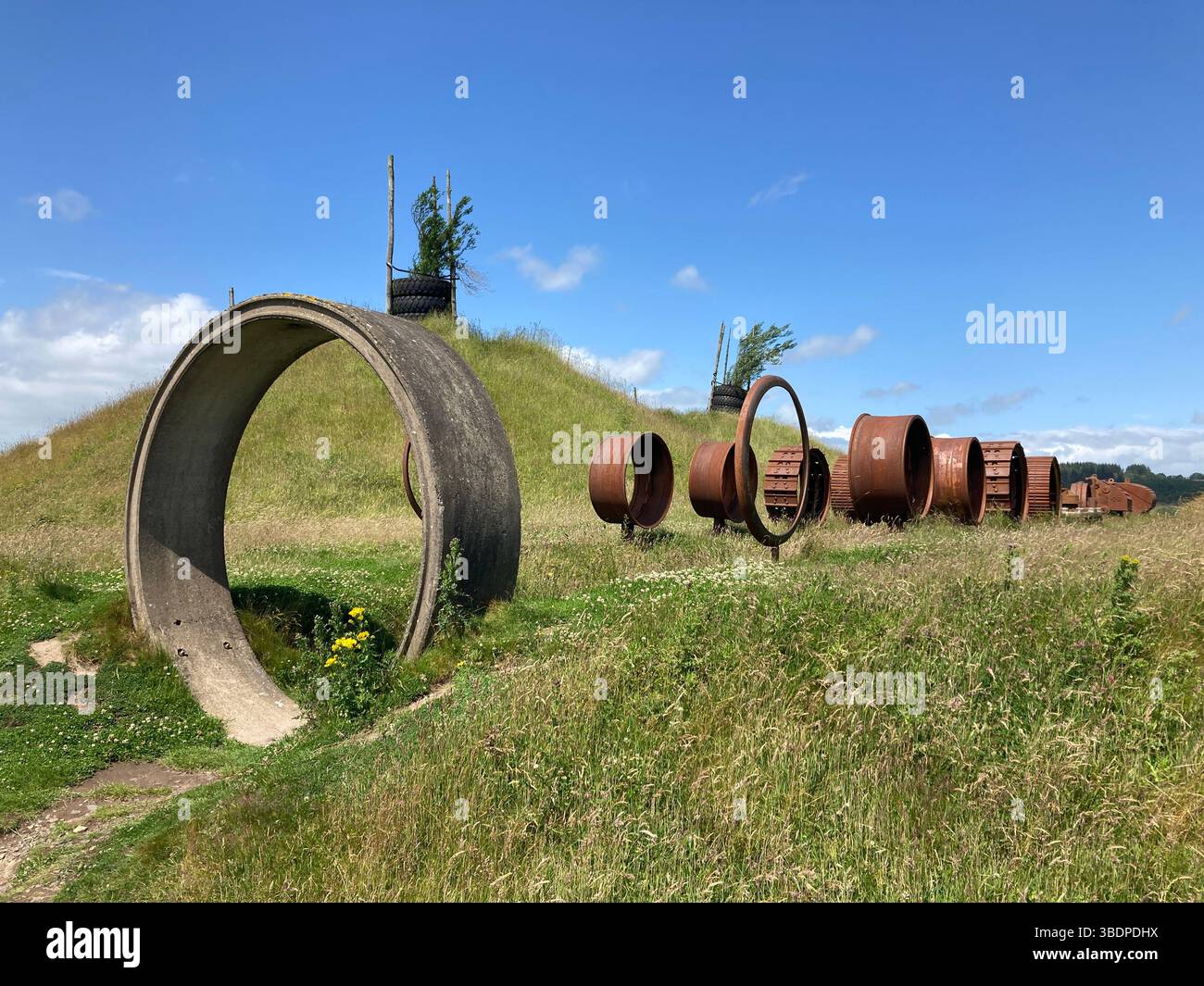 Expansive views of the former St. Ninian's open-cast coal mine in Fife ...
