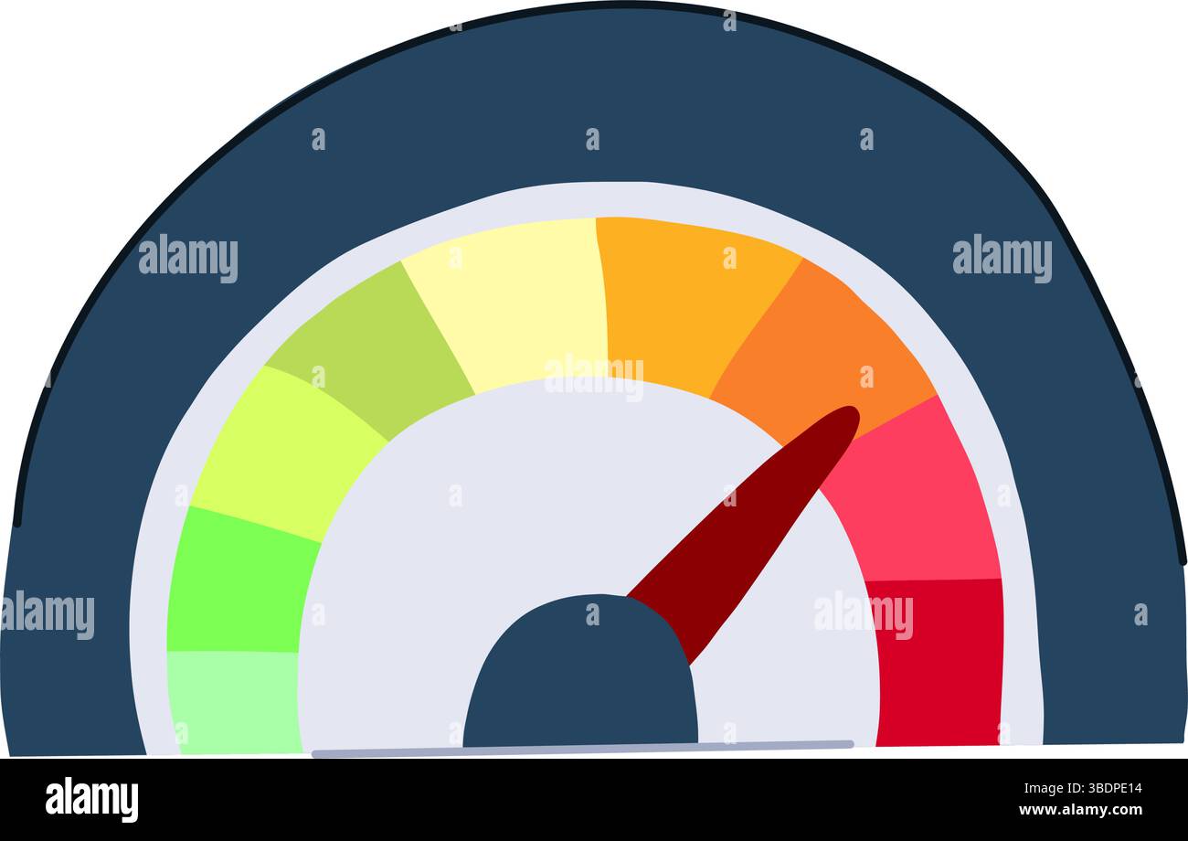 Odometer Speedometer Cartoon Vector Illustration Stock Vector Image