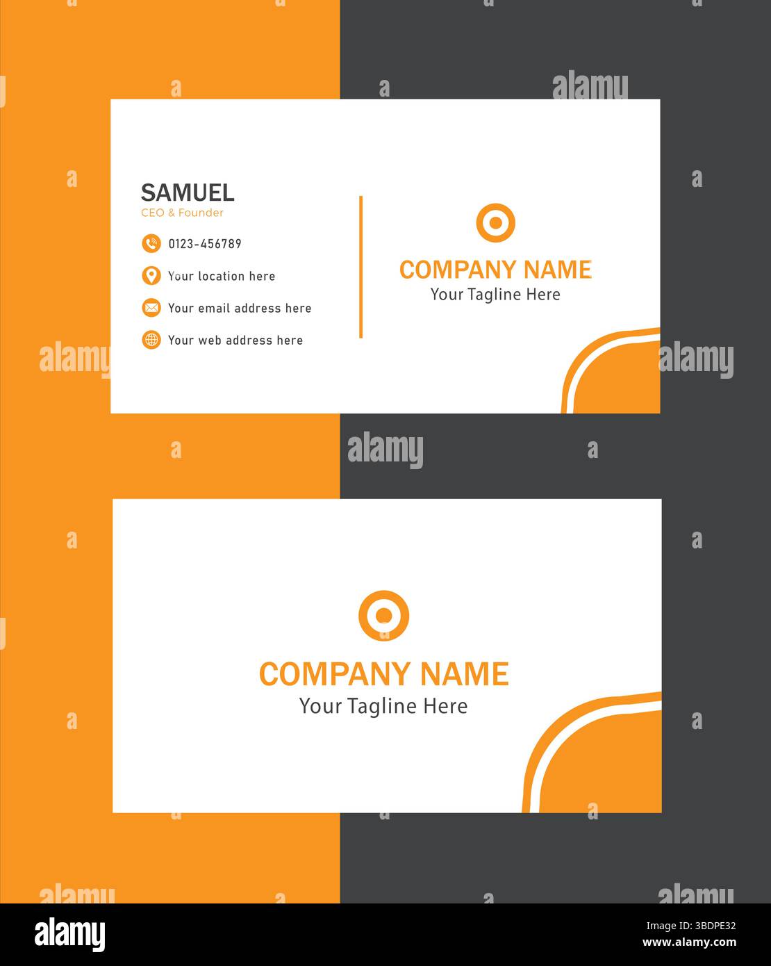 Modern Professional Business Card Design Stock Vector Image & Art - Alamy