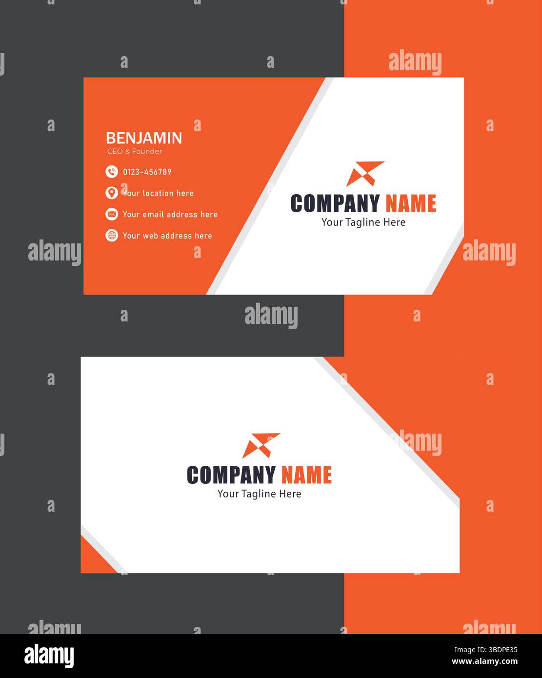Modern Professional Business Card Design Stock Vector Image & Art - Alamy