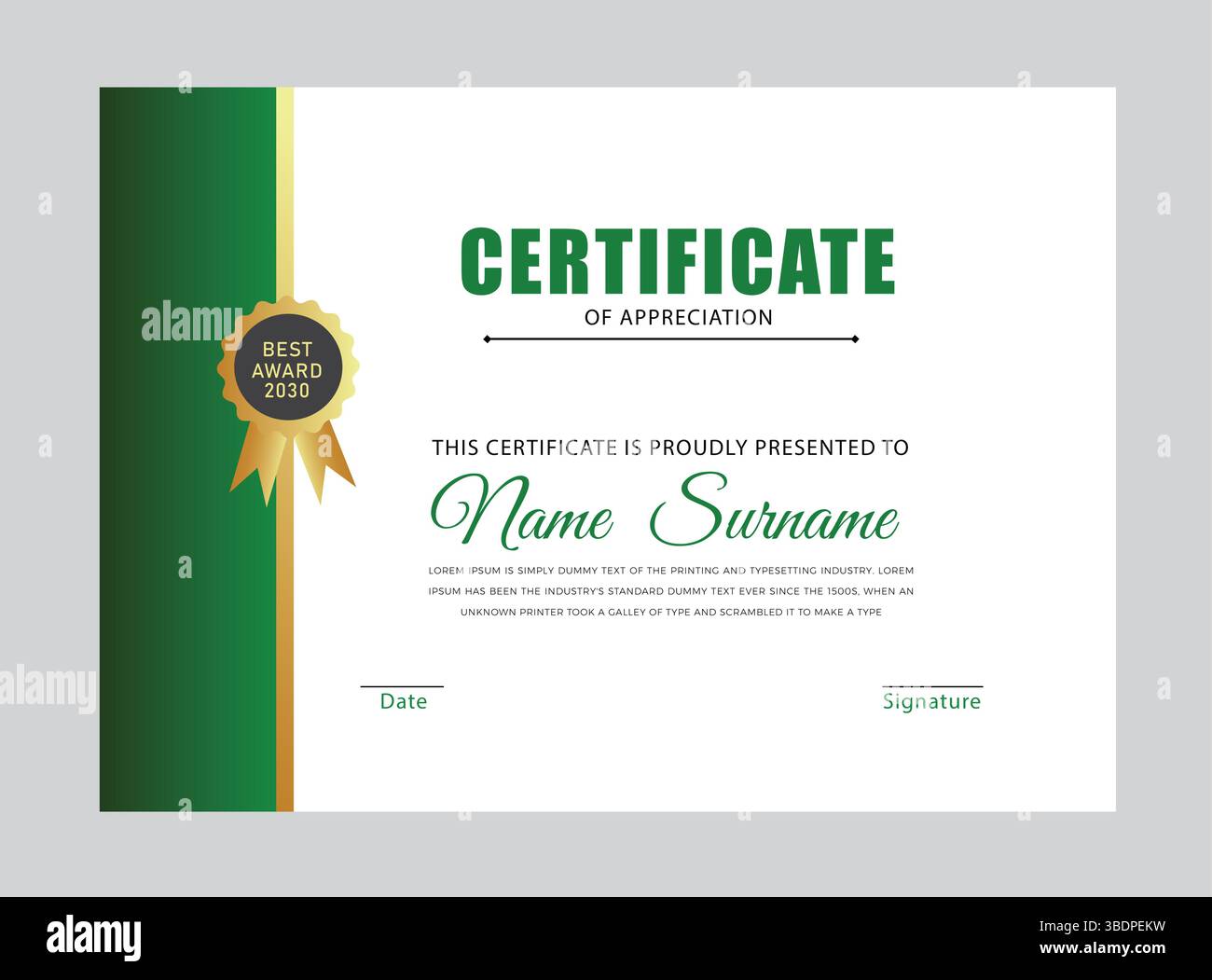 Modern Certificate Template, flat design with luxurious color Stock ...