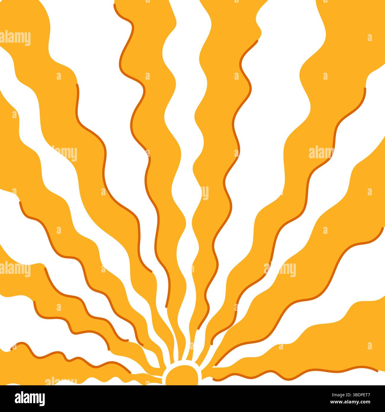 radiant sun groovy cartoon vector illustration Stock Vector Image & Art ...