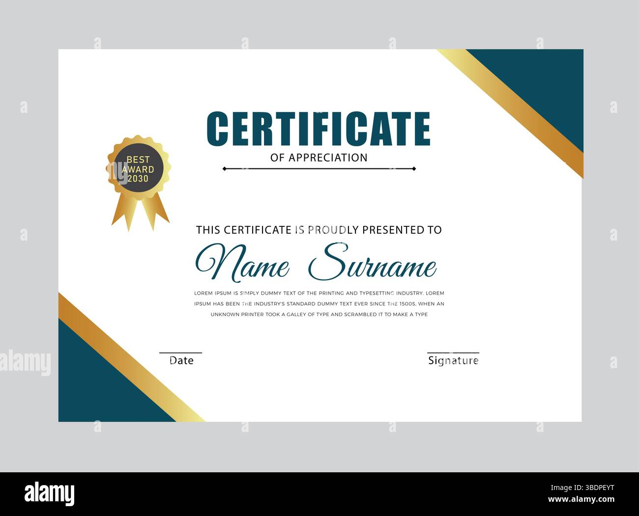 Modern Certificate Template, flat design with luxurious color Stock Vector Image & Art - Alamy