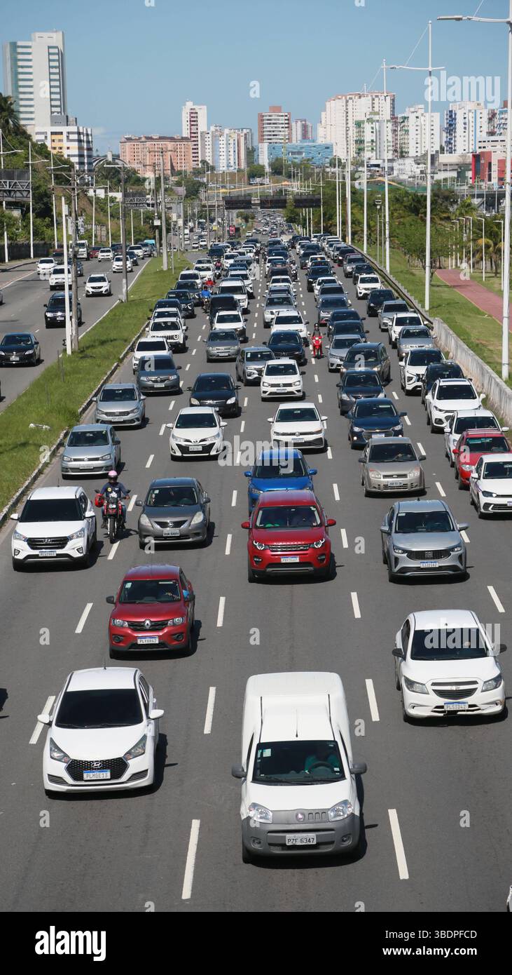vehicles in traffic jam salvador, bahia, brazil: november 28, 2024 ...
