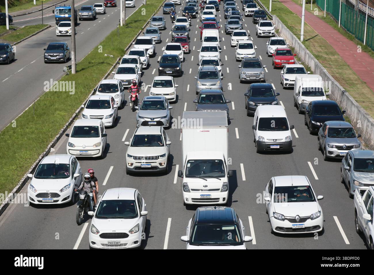 vehicles in traffic jam salvador, bahia, brazil: november 28, 2024 ...