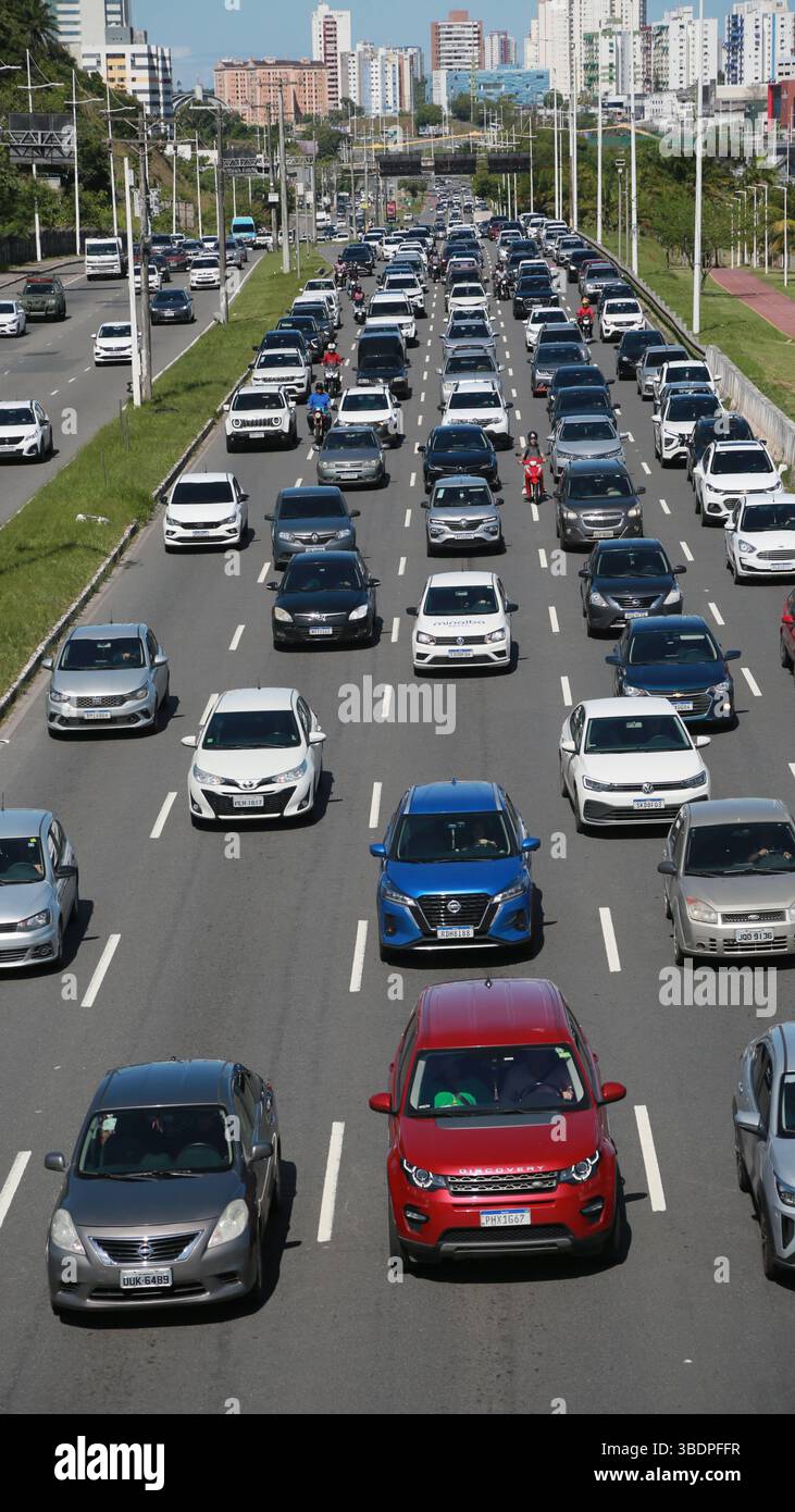 vehicles in traffic jam salvador, bahia, brazil: november 28, 2024 ...