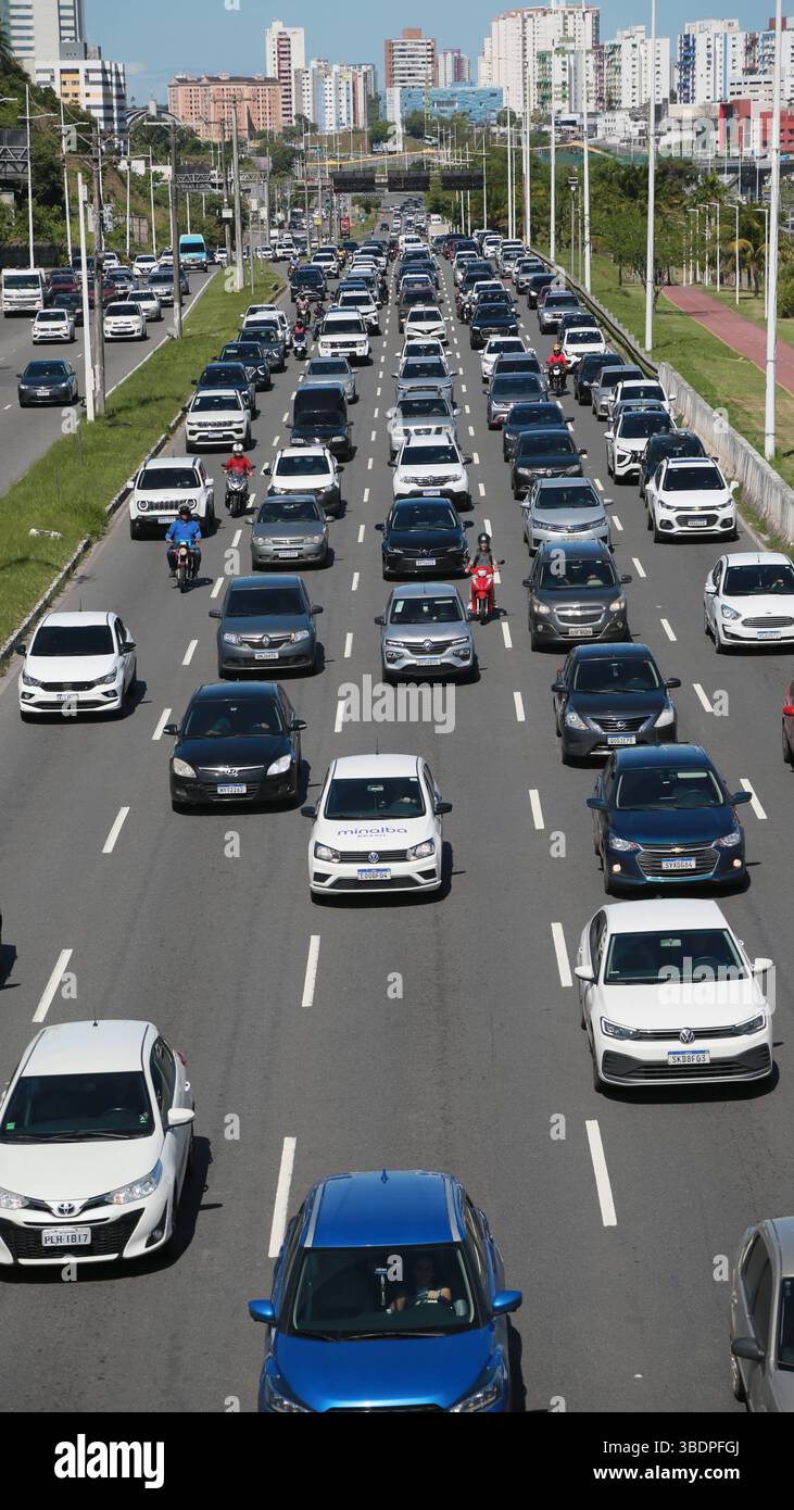 vehicles in traffic jam salvador, bahia, brazil: november 28, 2024 ...