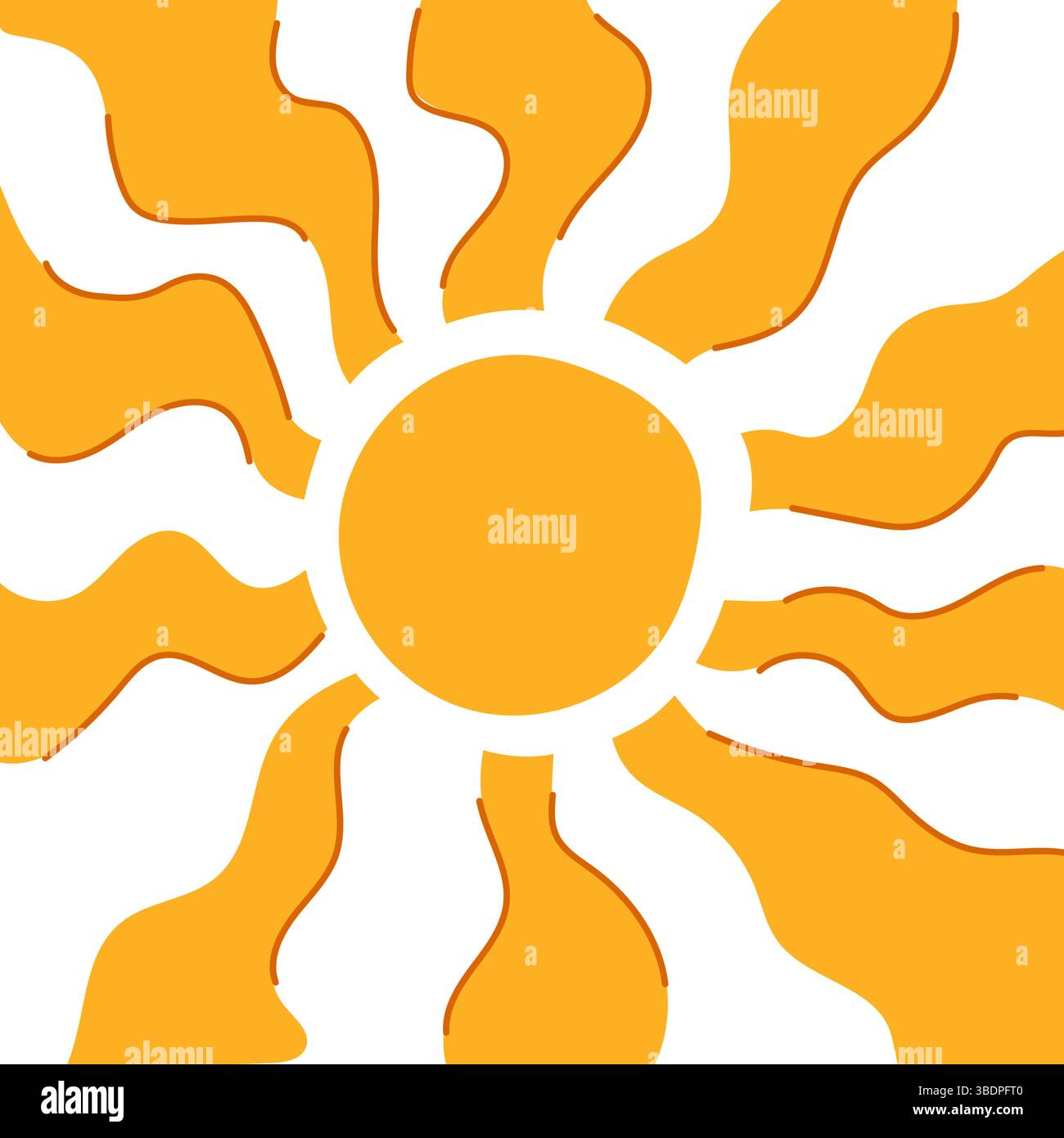 summer sun groovy cartoon vector illustration Stock Vector Image & Art ...