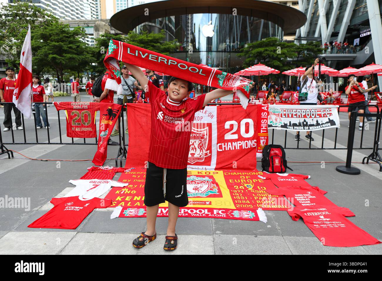 A general view of the atmosphere Liverpool fans take part National Reds ...