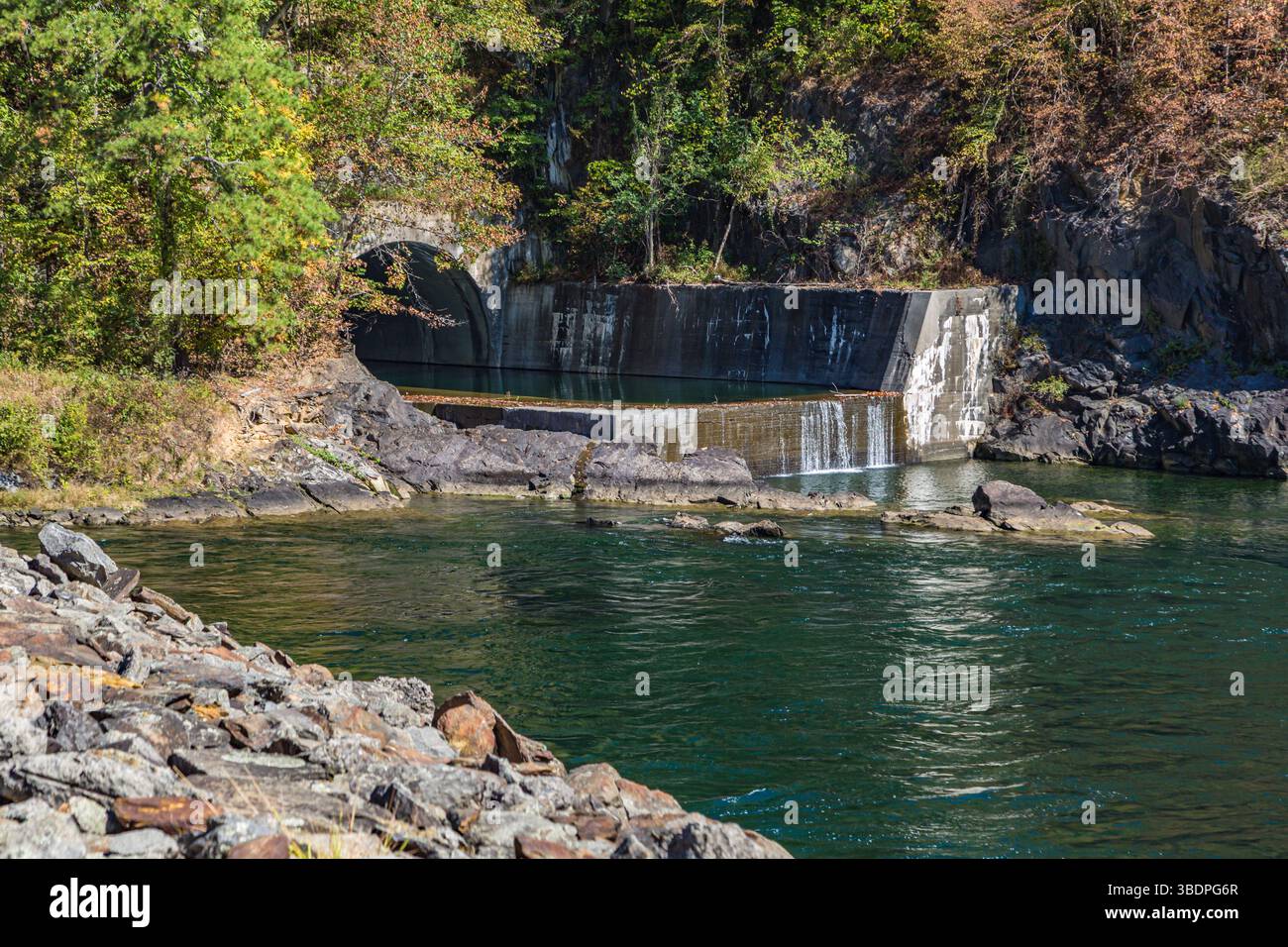 Fontana Dam on the Little Tennessee River produces hydroelectric power ...