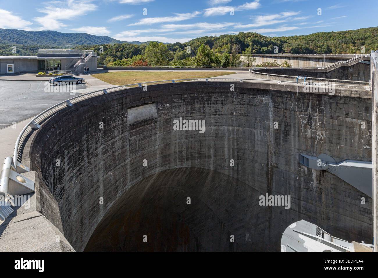 Fontana Dam on the Little Tennessee River produces hydroelectric power ...