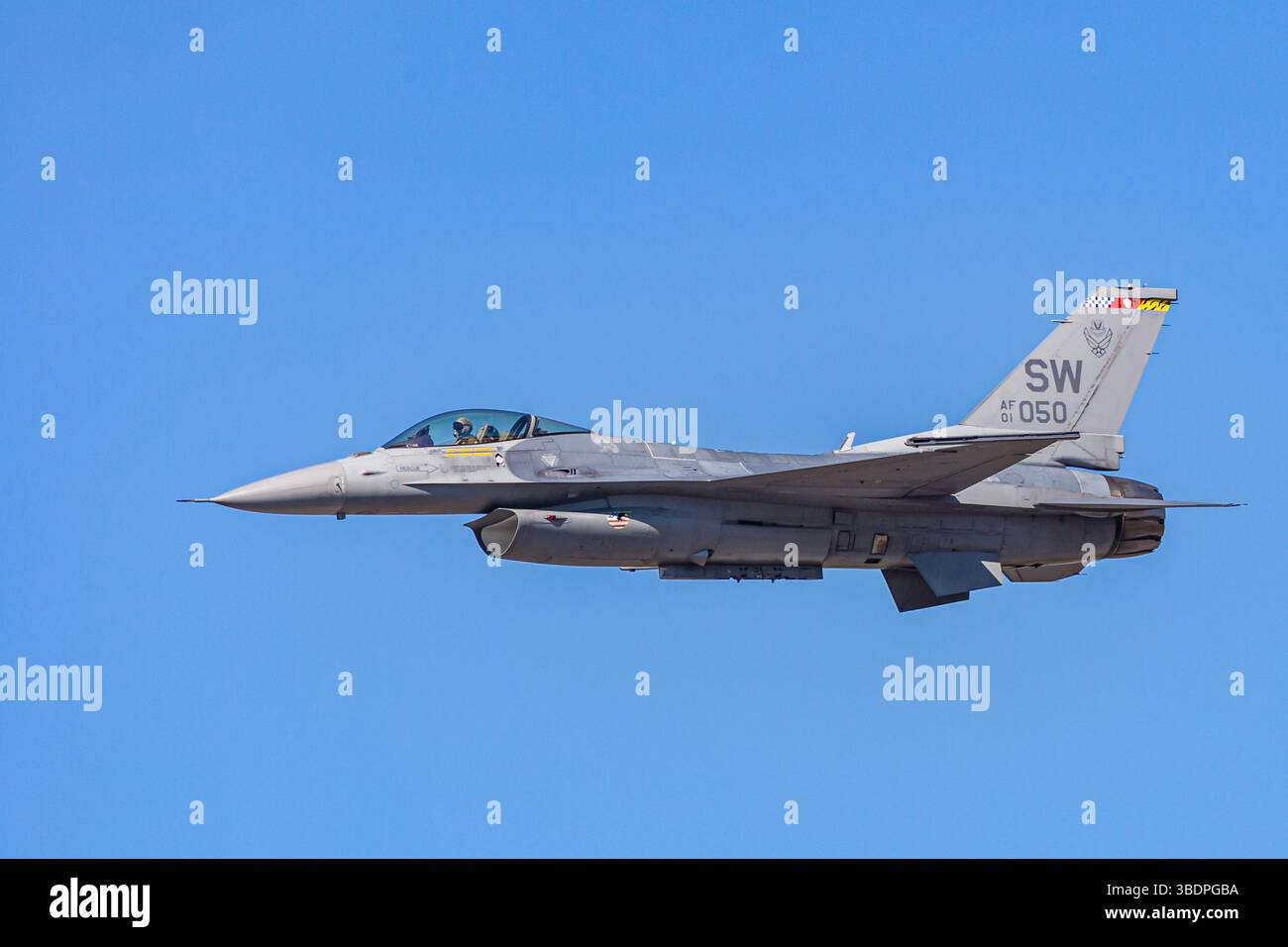 US Air Force F16 fighter jet flying during an air show in Pensacola ...