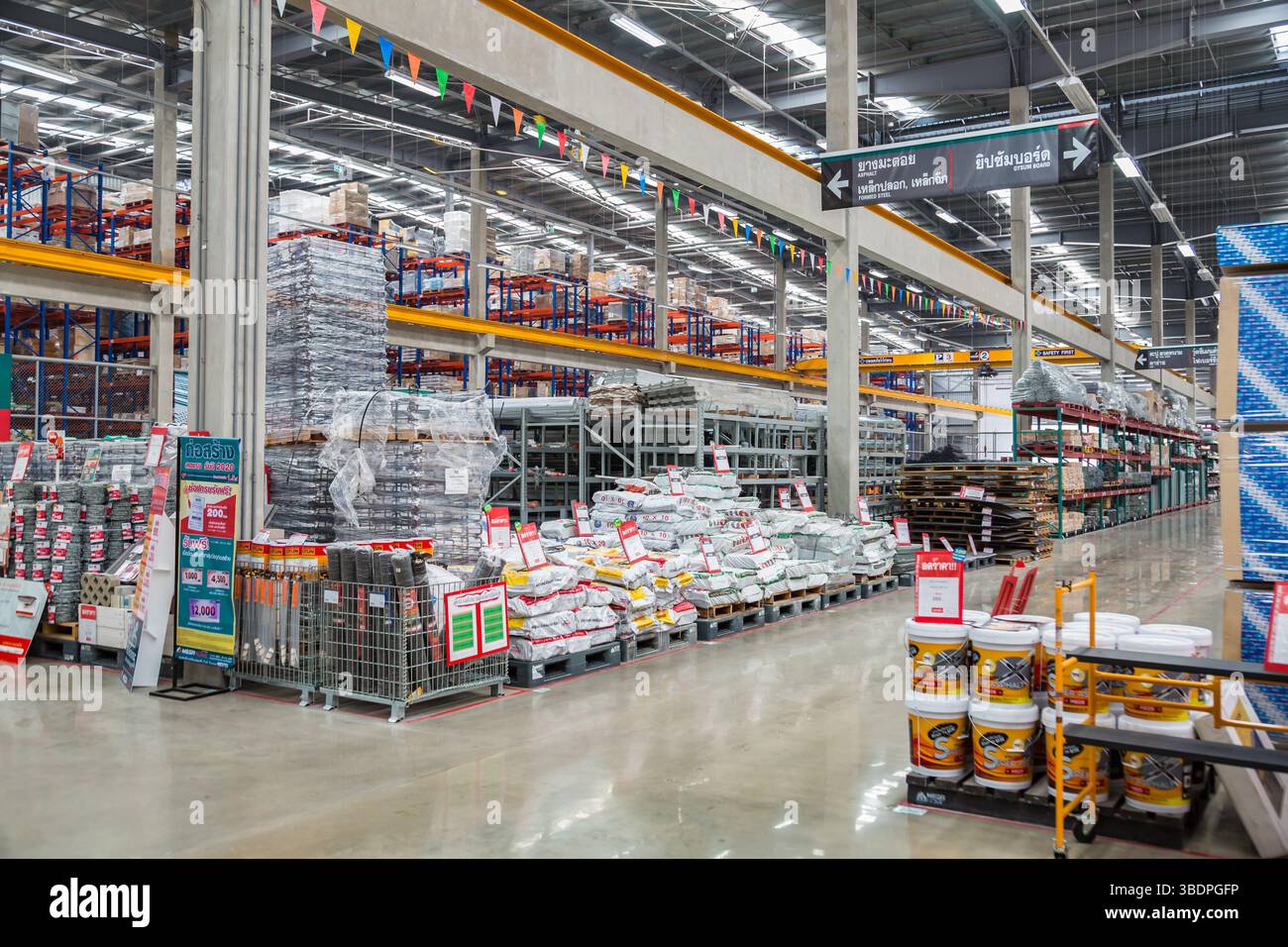 Building materials inside the Mega Home Center warehouse store in ...