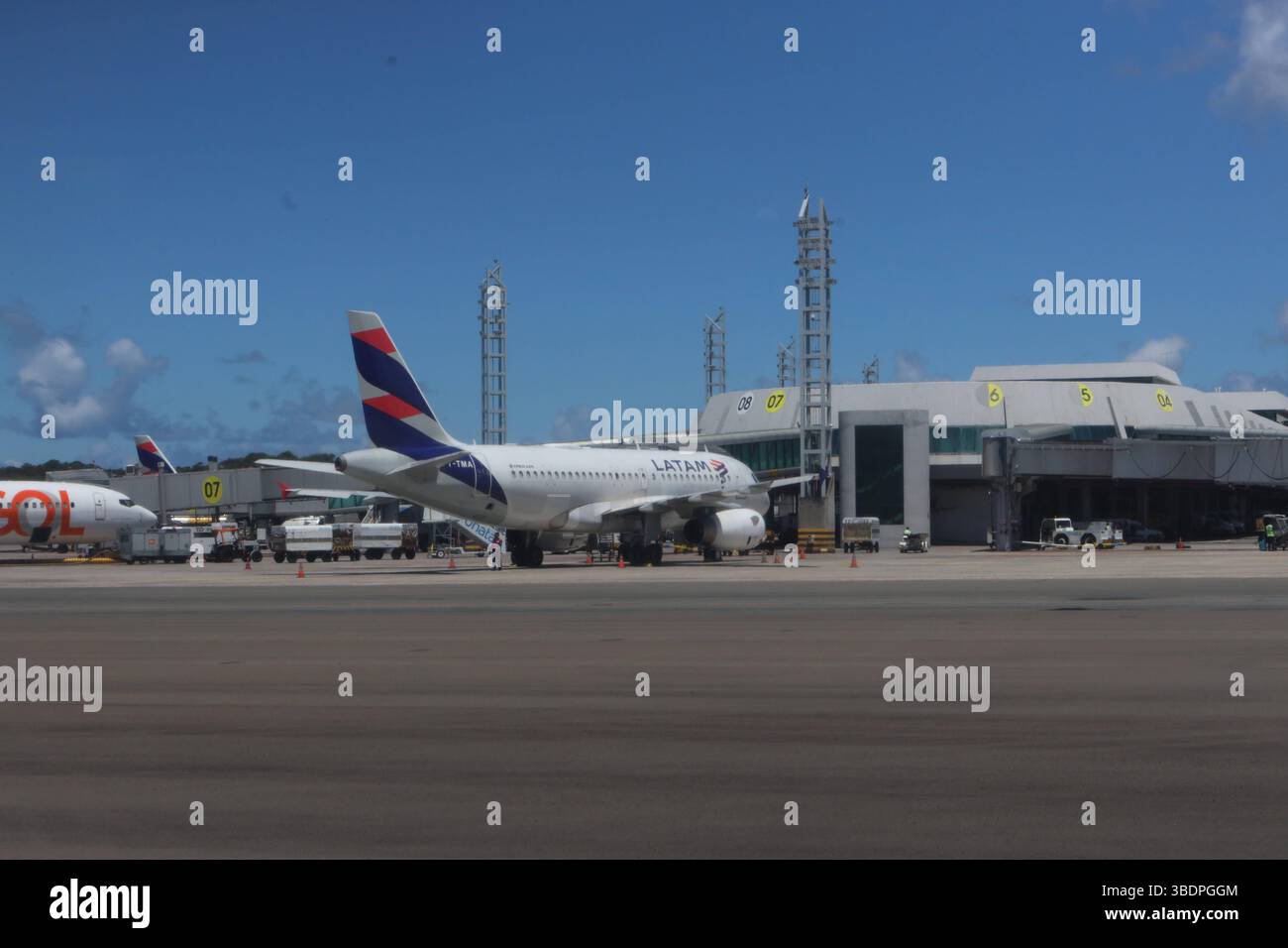 aircraft apron at salvador airport salvador, brazil - march 21, 2025 ...