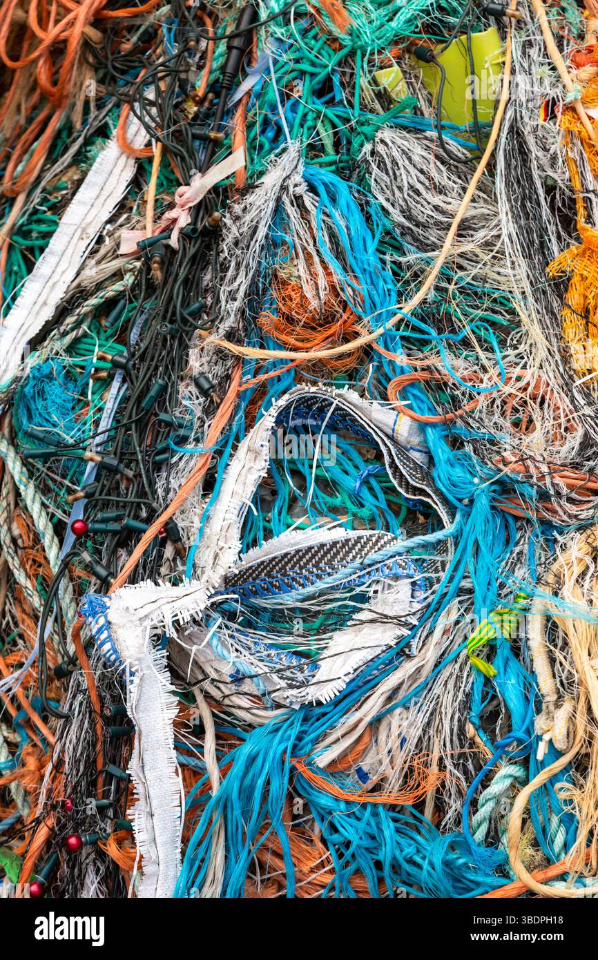 Collected plastic waste on display, UK. 2025 Stock Photo - Alamy