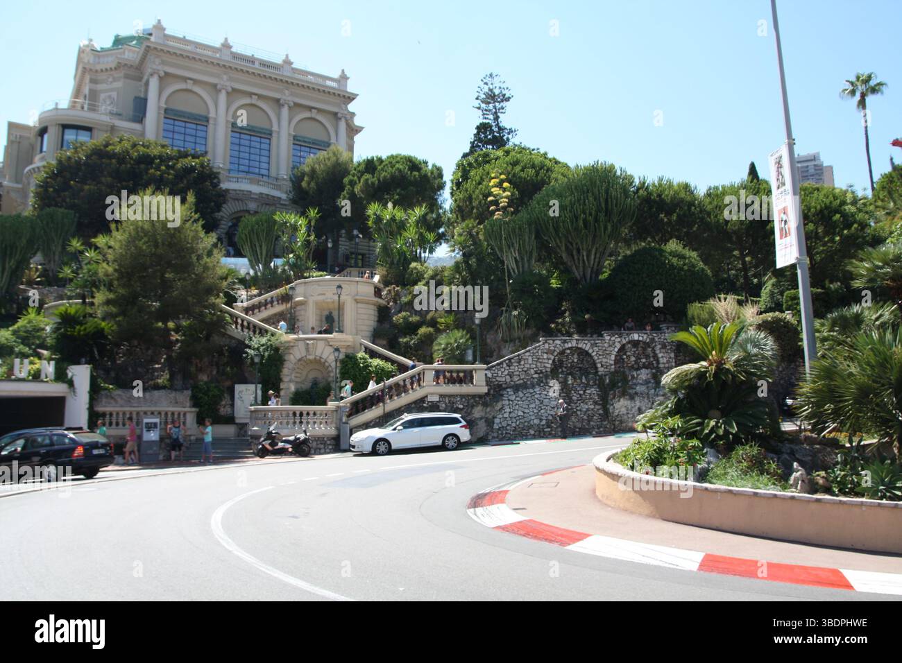 Fairmont Hairpin (Grand Hotel) turn around the palm, Monaco Grand Prix ...