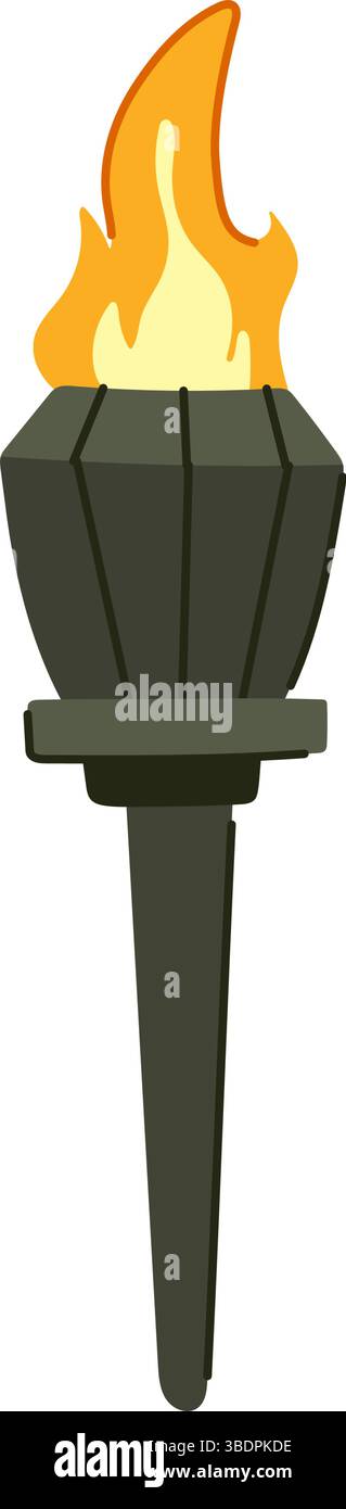 glow torch fire cartoon vector illustration Stock Vector Image & Art ...