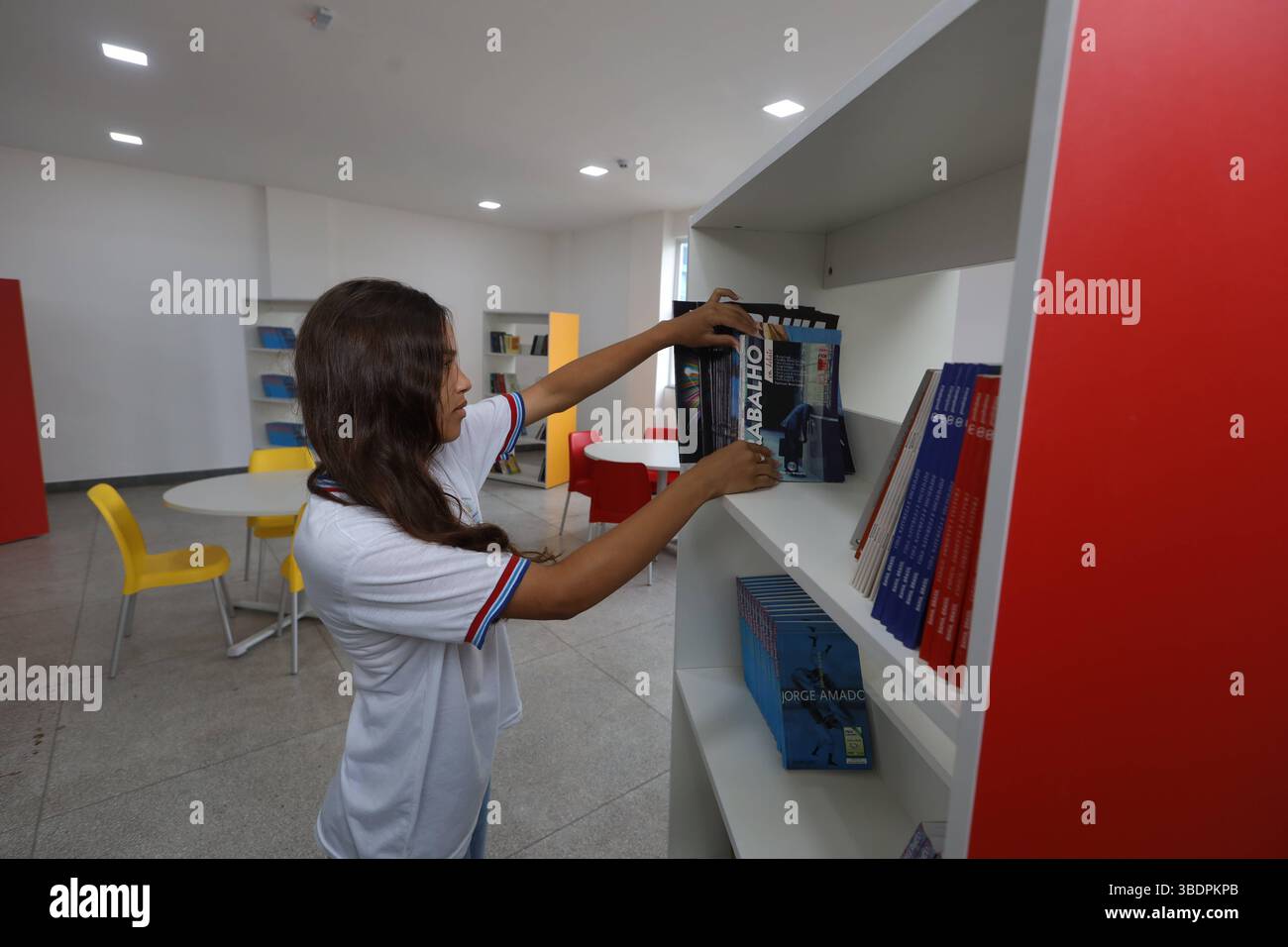 state school library america dourada, bahia, brazil - may 2, 2025: a ...