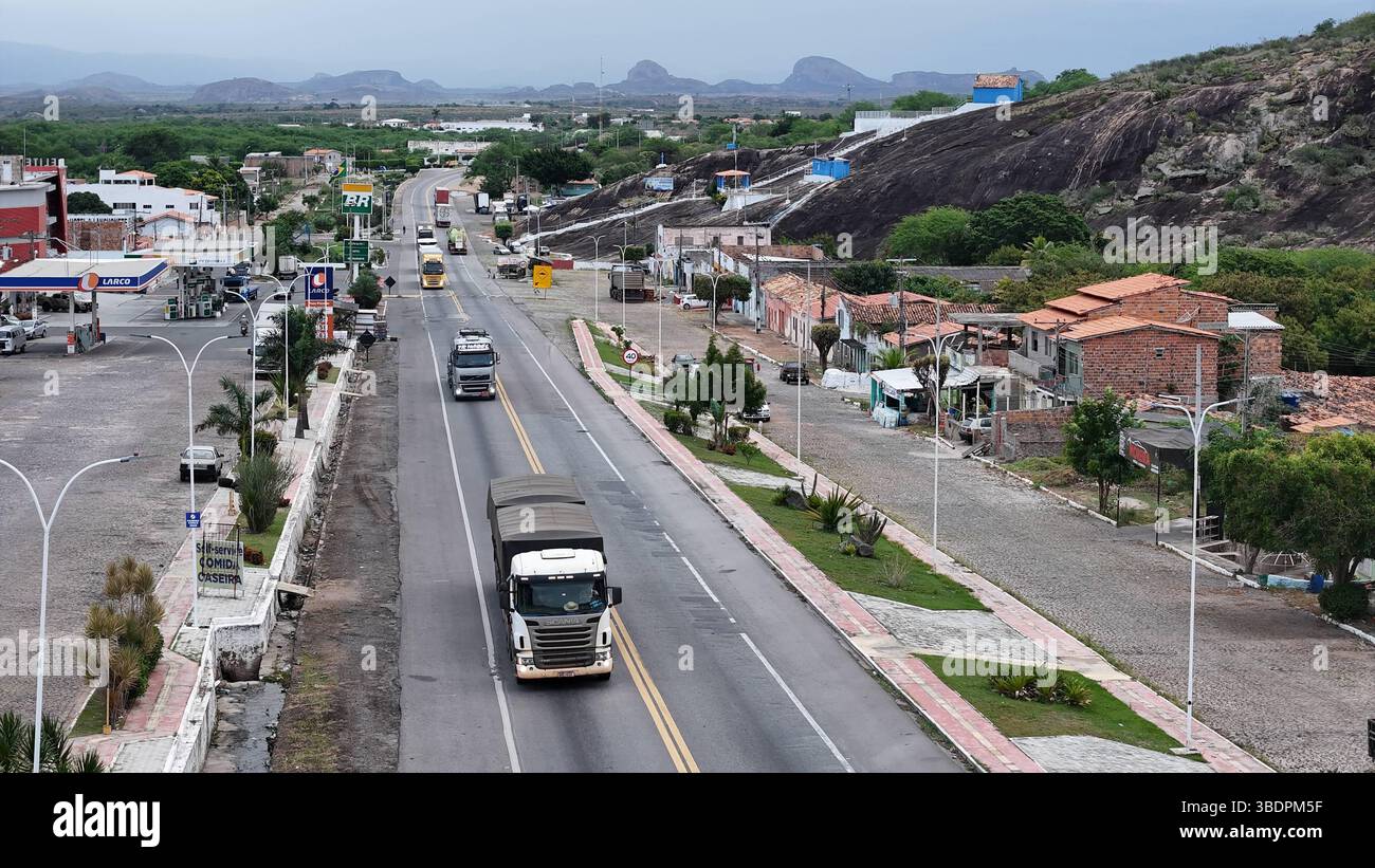 federal highway br-116 in bahia milagres, bahia, brazil - may 2, 2025 ...